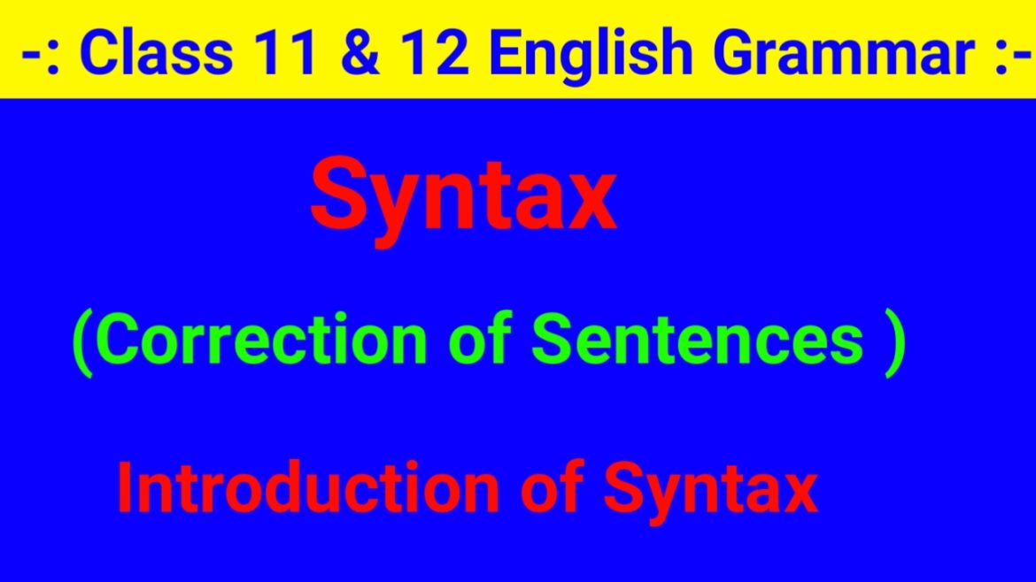 Syntax